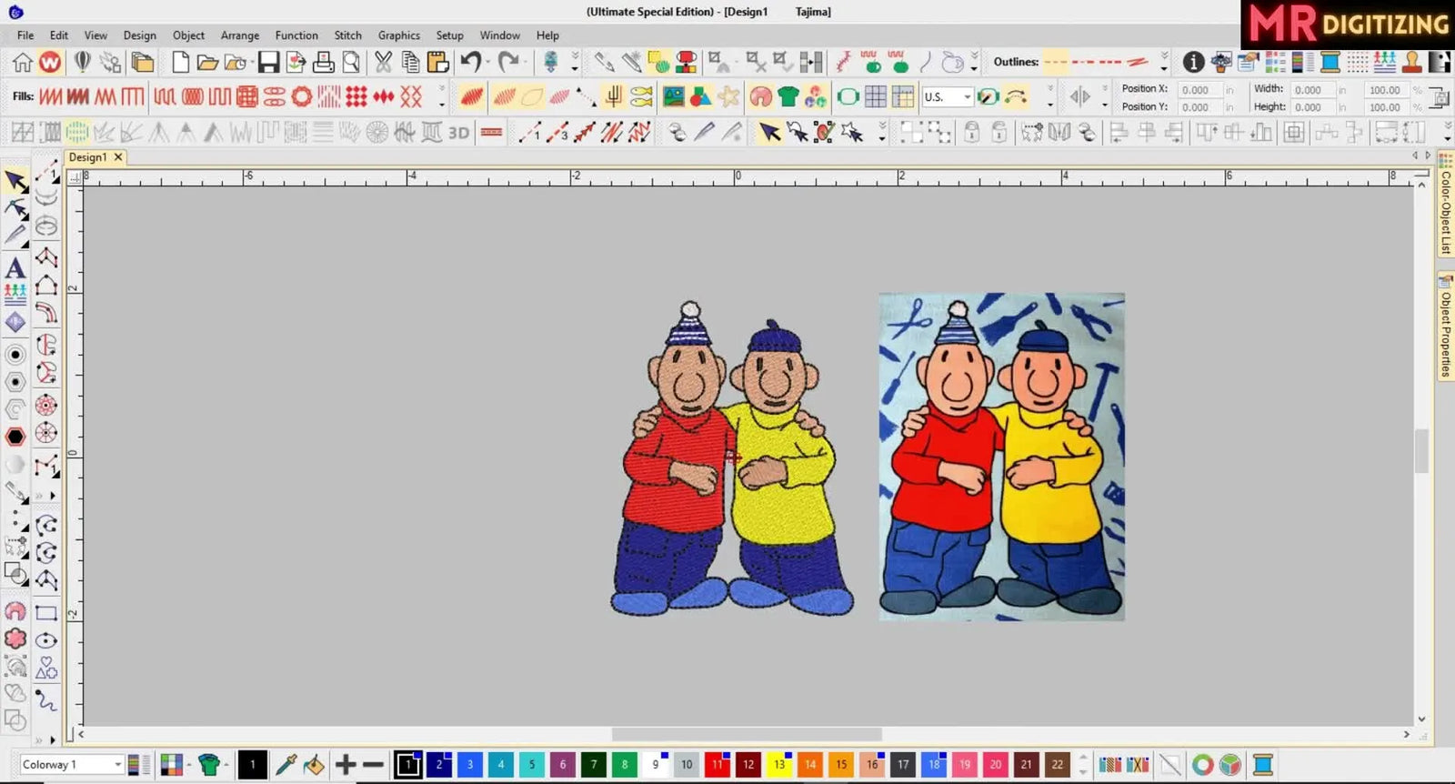 From Cartoon to Clean Stitches in Wilcom EmbroideryStudio: The Pat & M ...