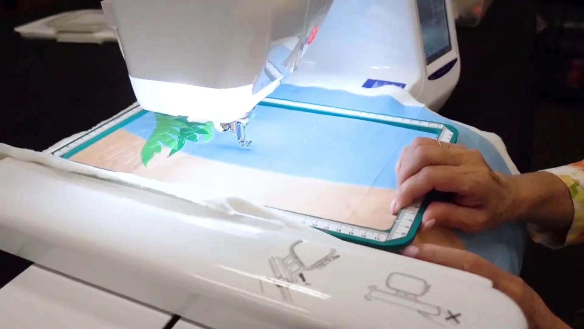Quilting Continuous Borders on a Brother VE2200: The Slide-and-Re-Hoop ...