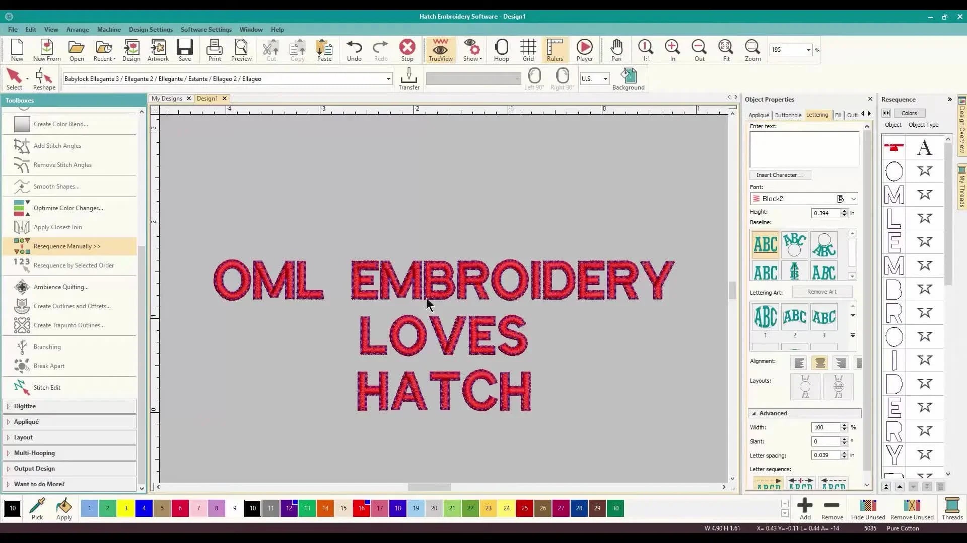 Wilcom Hatch “Create Outline and Offsets”: Clean Lettering Outlines Wi ...