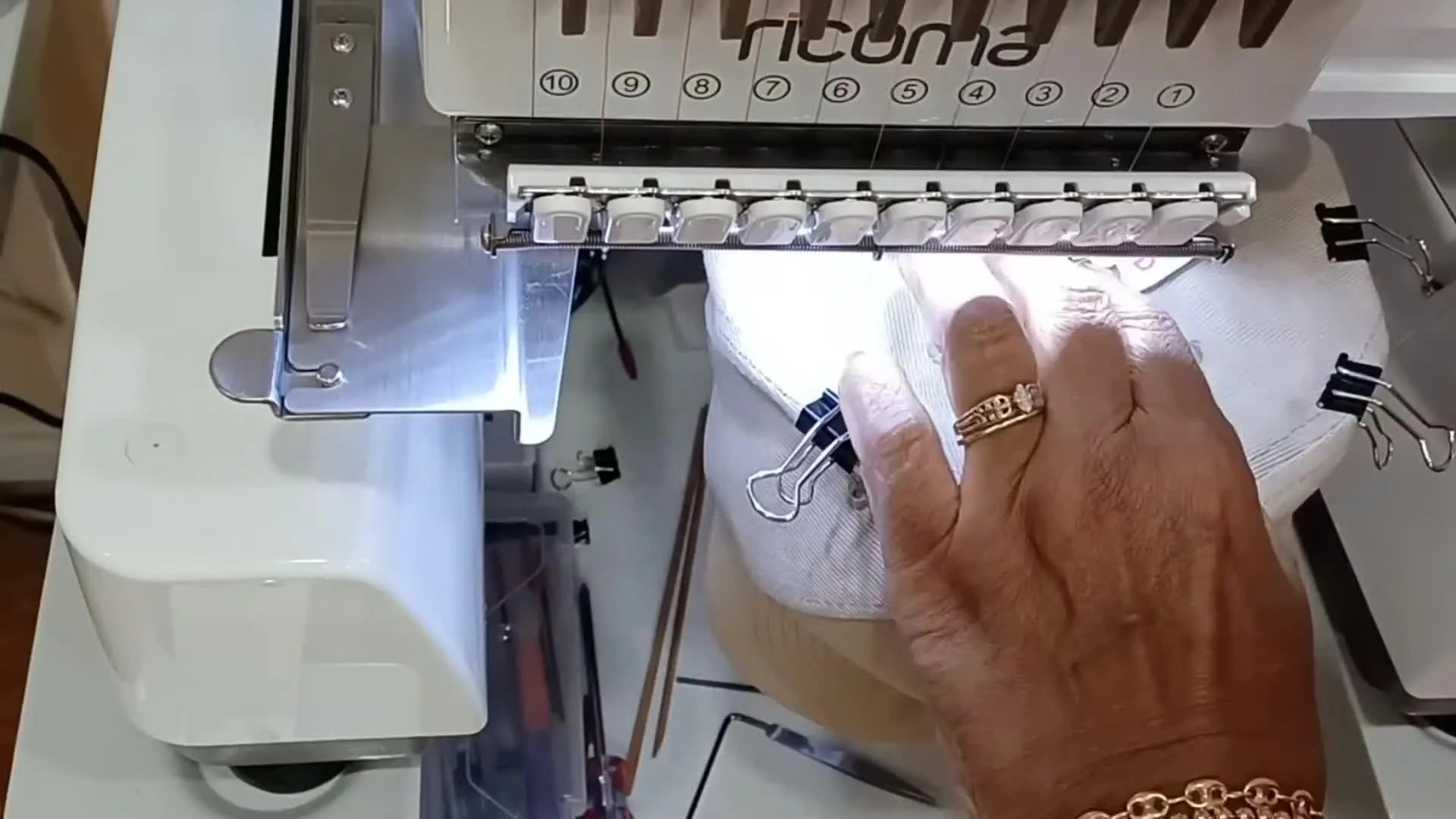 Back-of-Hat Embroidery on a Ricoma EM-1010/MT-1501: The 8-in-1 Frame M ...