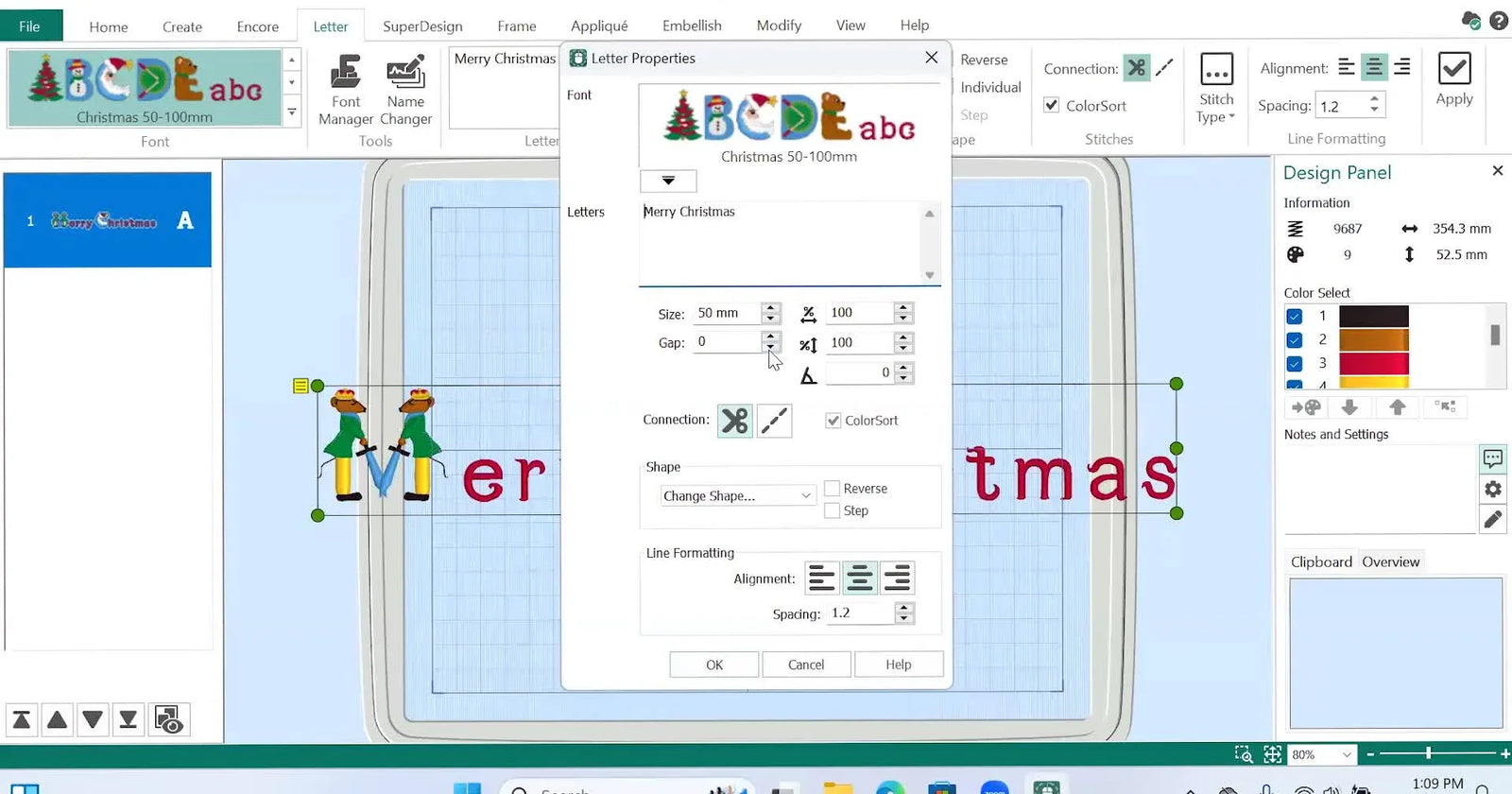 Fix “Goofy” Christmas Lettering in mySewnet & Premier+ 2: The -10 Gap ...