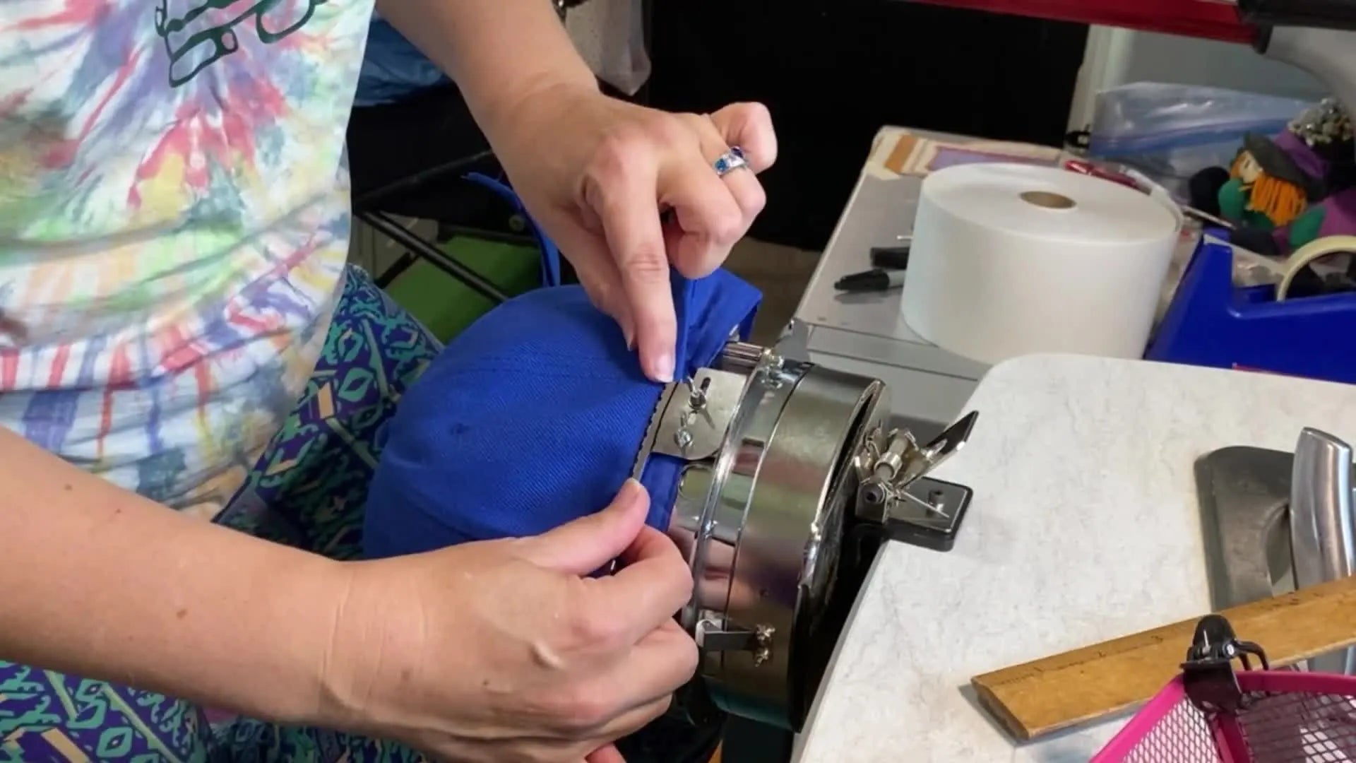 The Sharpie-and-Ruler Cap Hoop Trick: Straight Side-Panel Embroidery W ...