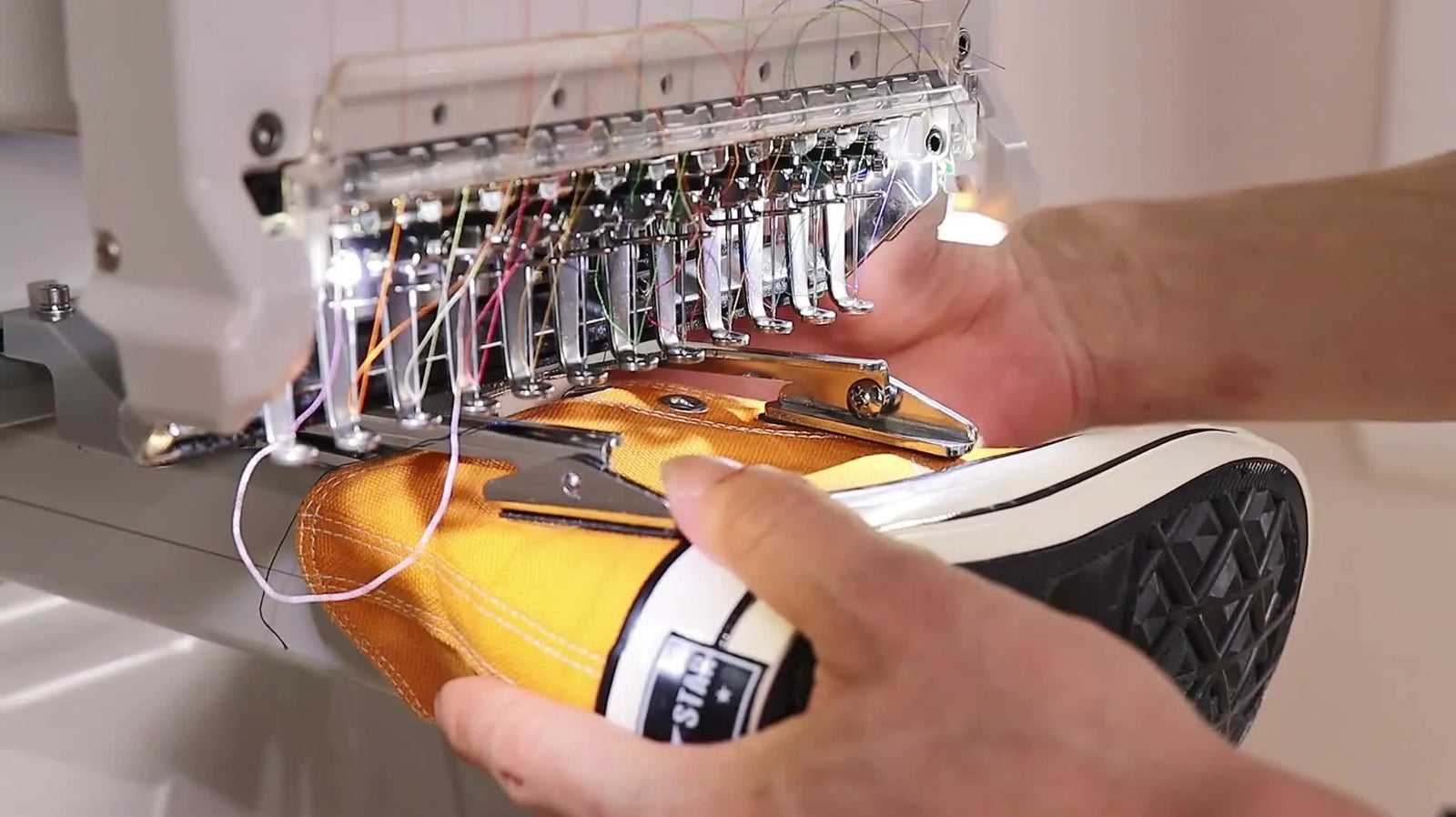 Smartstitch Shoe Embroidery Device Setup: Clamp a High-Top Securely, A ...