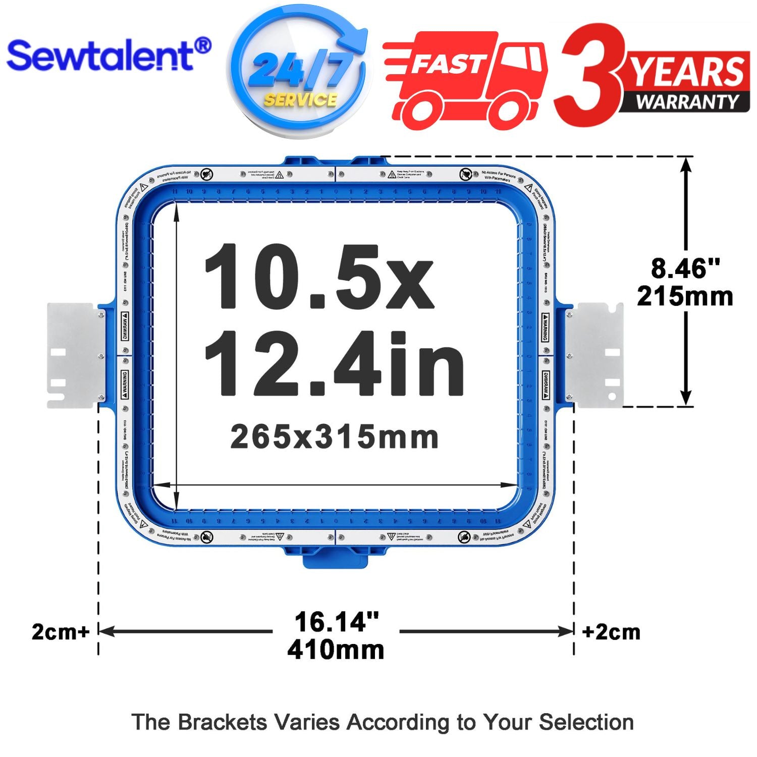 Magnetic Hoop 10.5"x12.4" | 265x315mm for Tajima TMEZ TFMX TFHX TMAR e ...